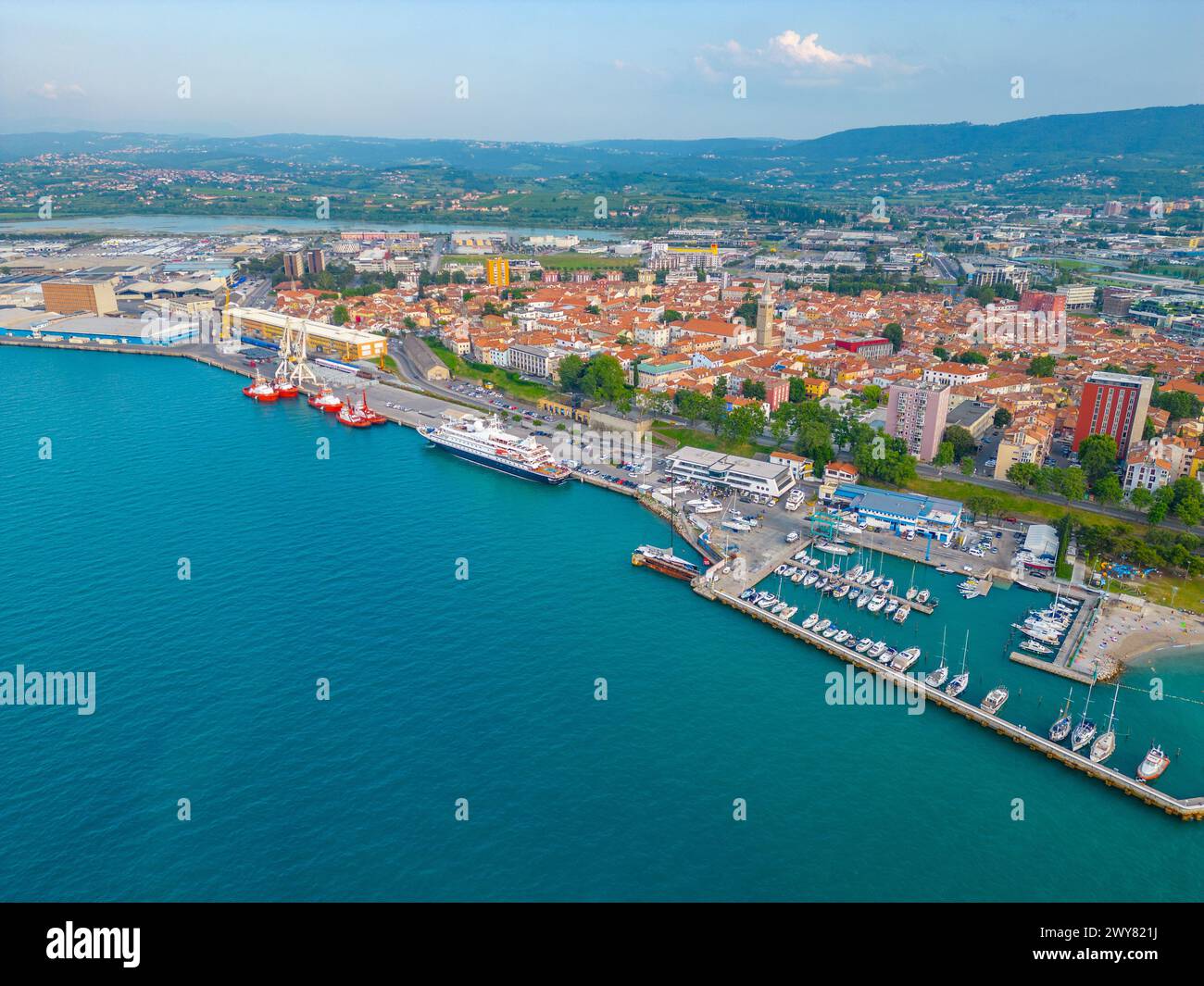 Aerial view of Slovenian town Koper Stock Photo - Alamy