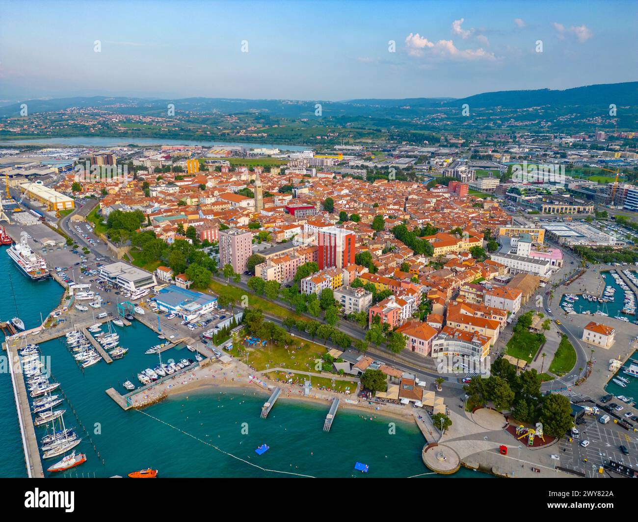 Aerial view of Slovenian town Koper Stock Photo - Alamy