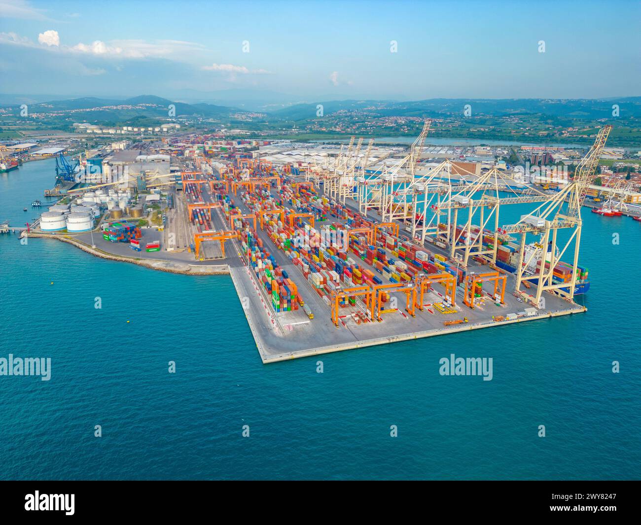 Aerial view of Port of Koper in Slovenia Stock Photo - Alamy
