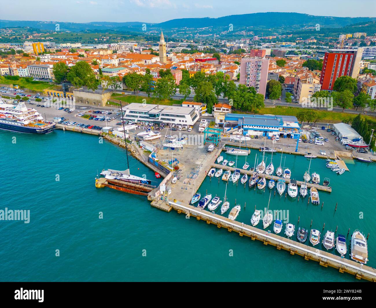Aerial view of Slovenian town Koper Stock Photo - Alamy