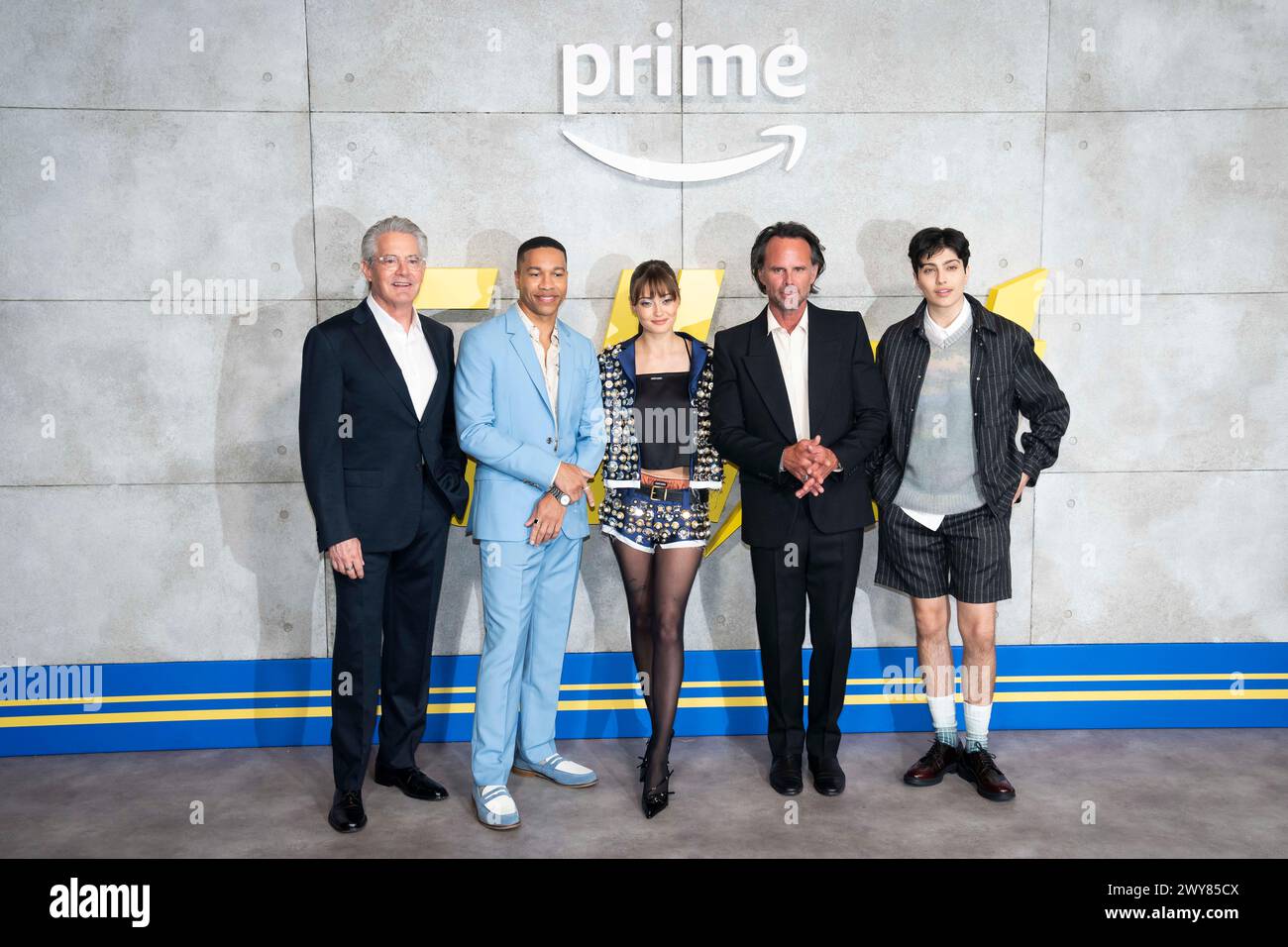 Kyle MacLachlan, from left, Aaron Moten, Ella Purnell, Walton Goggins ...