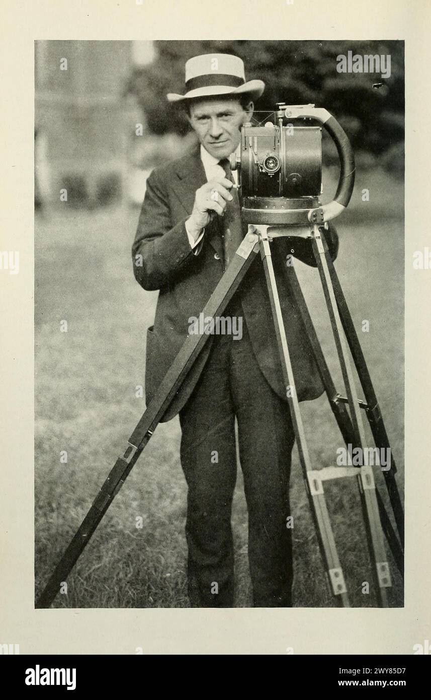 Vintage Portrait of American nature photographer, Carl Akeley, with the ...