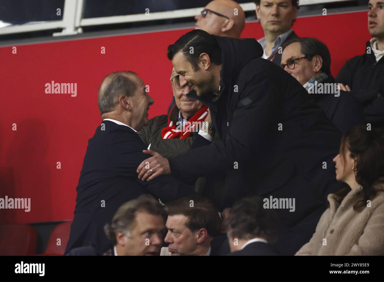 AMSTERDAM - (l-r) Go Ahead Eagles director Jan Willem van Dop, Ajax ...