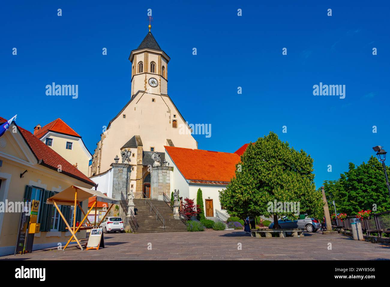 Basilica of the Virgin of Mercy at Ptujska Gora in Slovenia Stock Photo ...