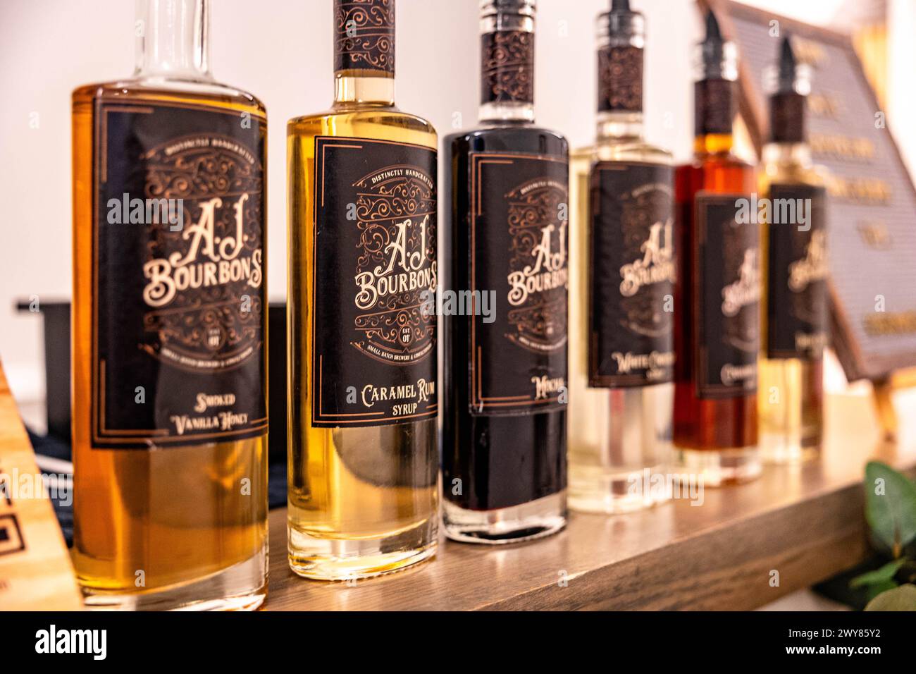 Bottles spirits on bar shelf hi-res stock photography and images - Alamy
