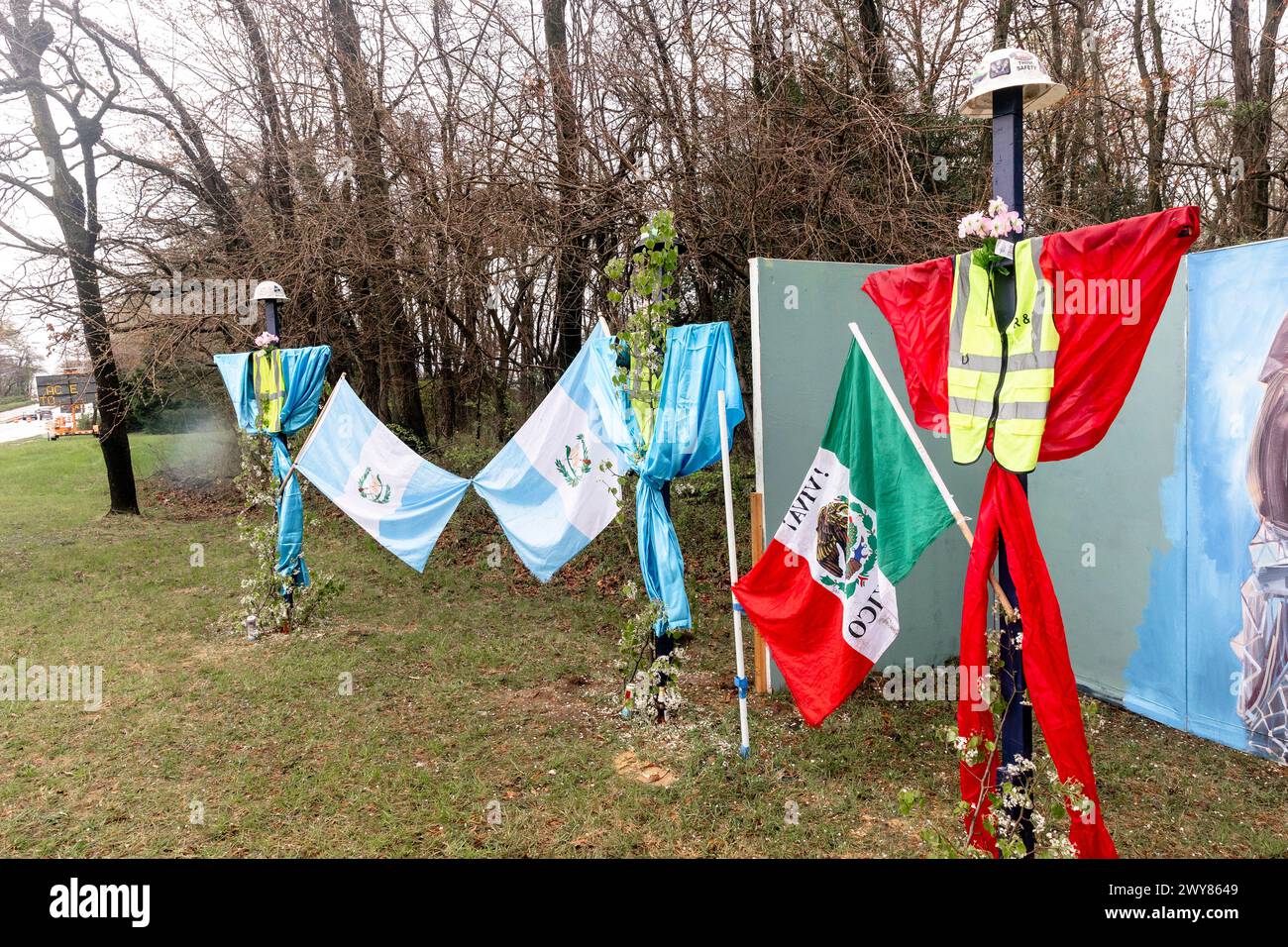 Baltimore, United States. 04th Apr, 2024. A memorial for the six ...
