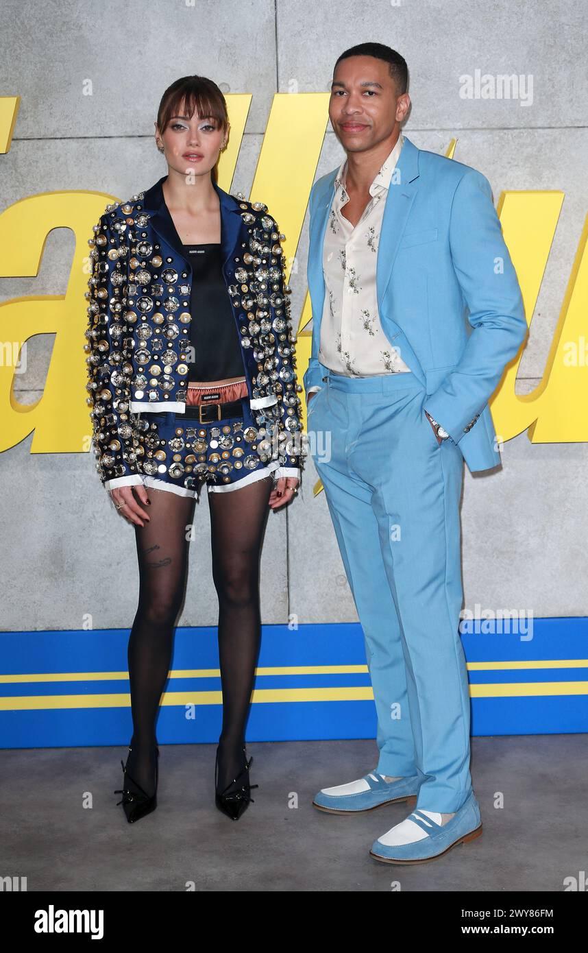 London, UK. 04th Apr, 2024. Ella Purnell and Aaron Moten attend the UK ...