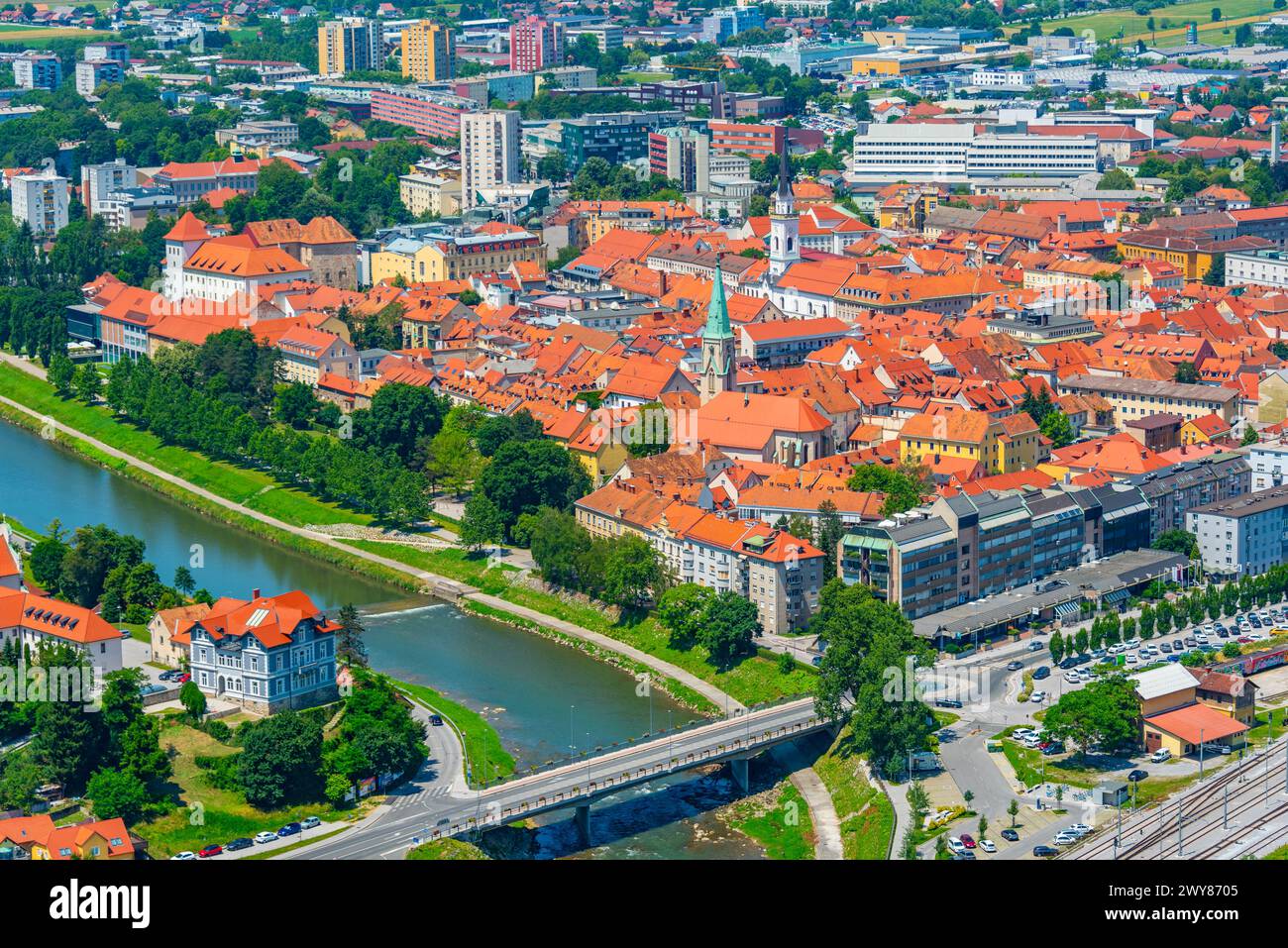 Aerial view city celje hi-res stock photography and images - Alamy
