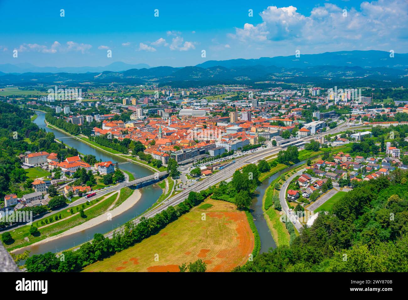 Aerial view city celje hi-res stock photography and images - Alamy