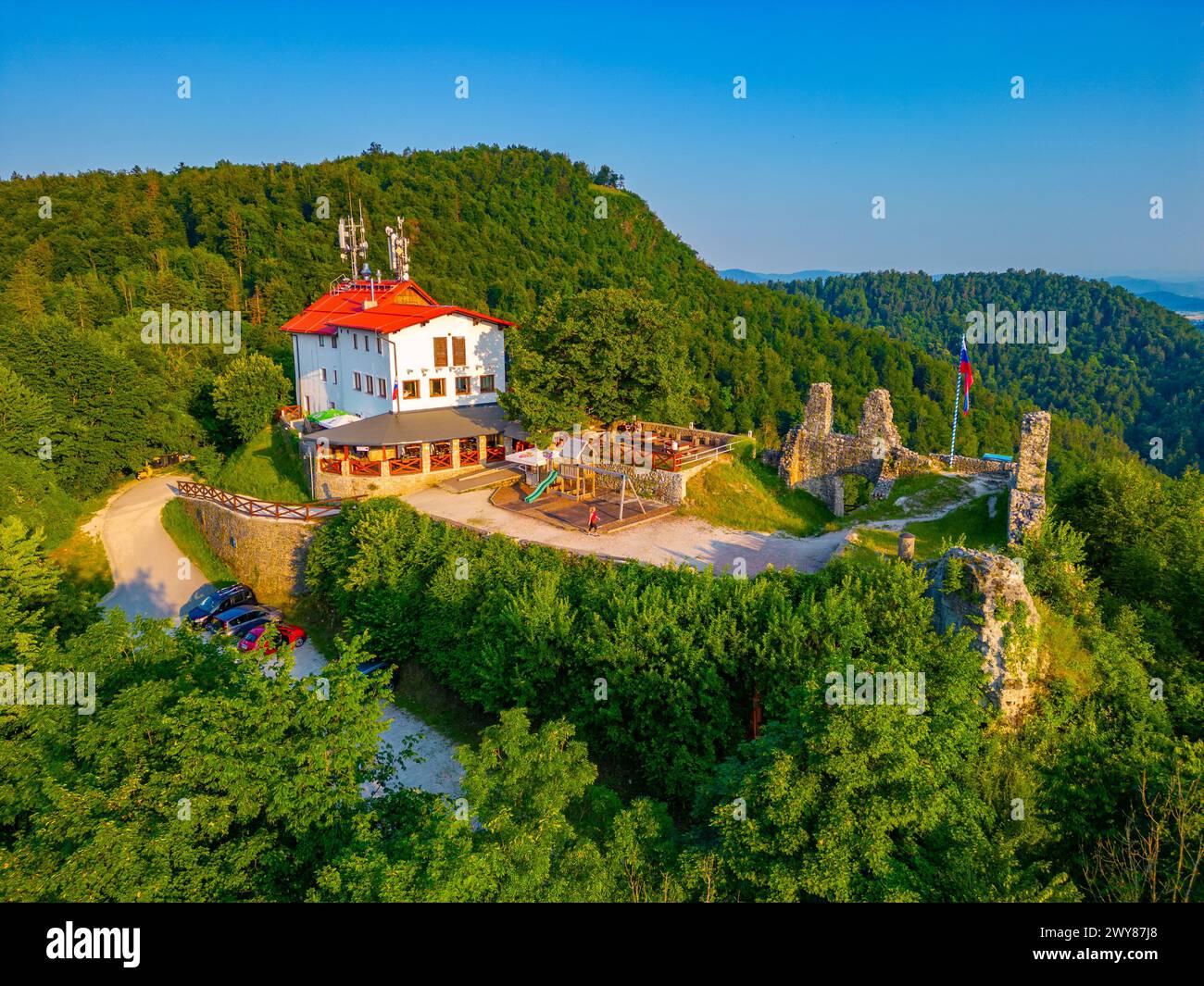 Stari grad nad Kamnikom castle in Slovenia Stock Photo - Alamy