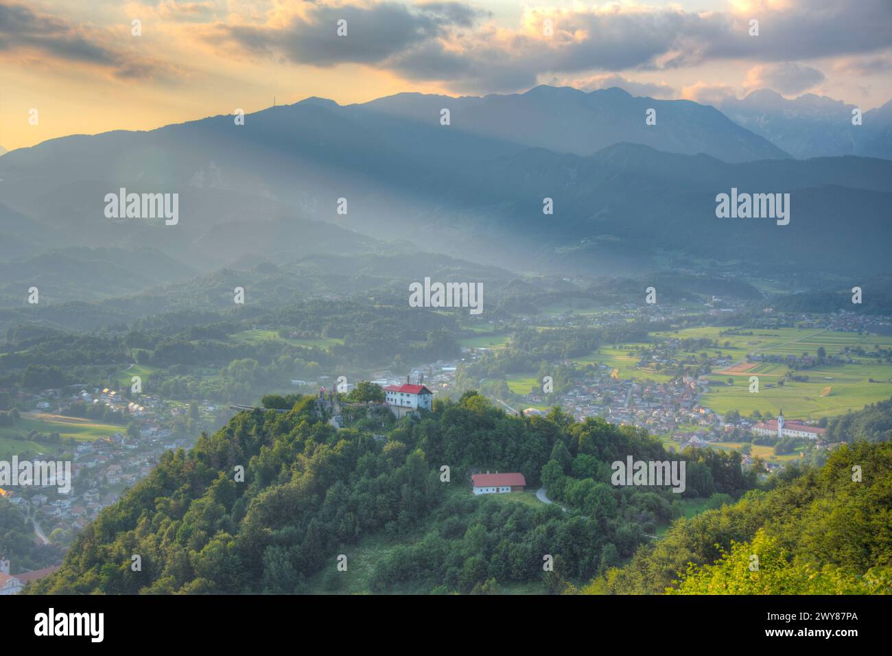 Panorama of Stari grad nad Kamnikom castle in Slovenia Stock Photo - Alamy