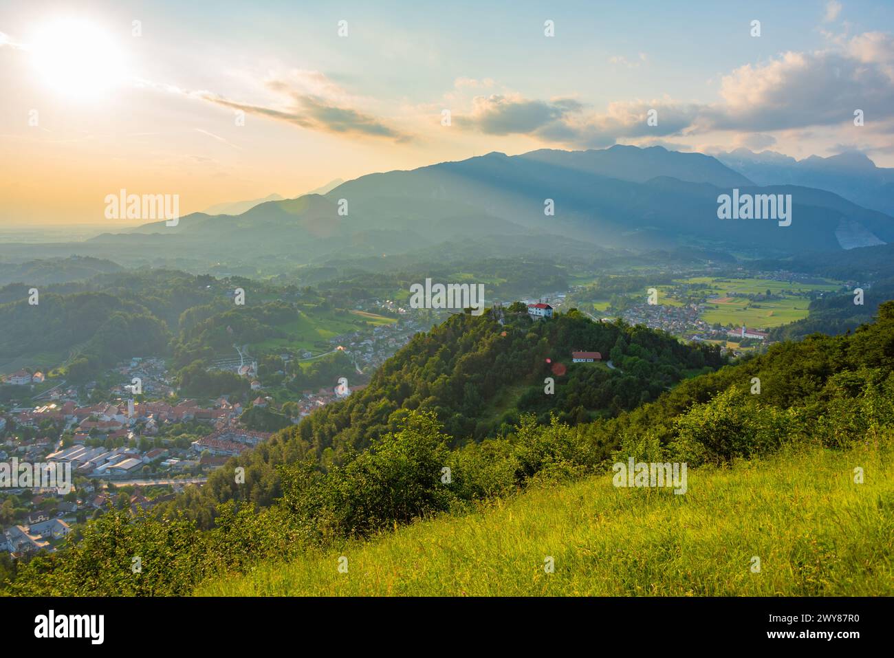 Panorama of Stari grad nad Kamnikom castle in Slovenia Stock Photo - Alamy