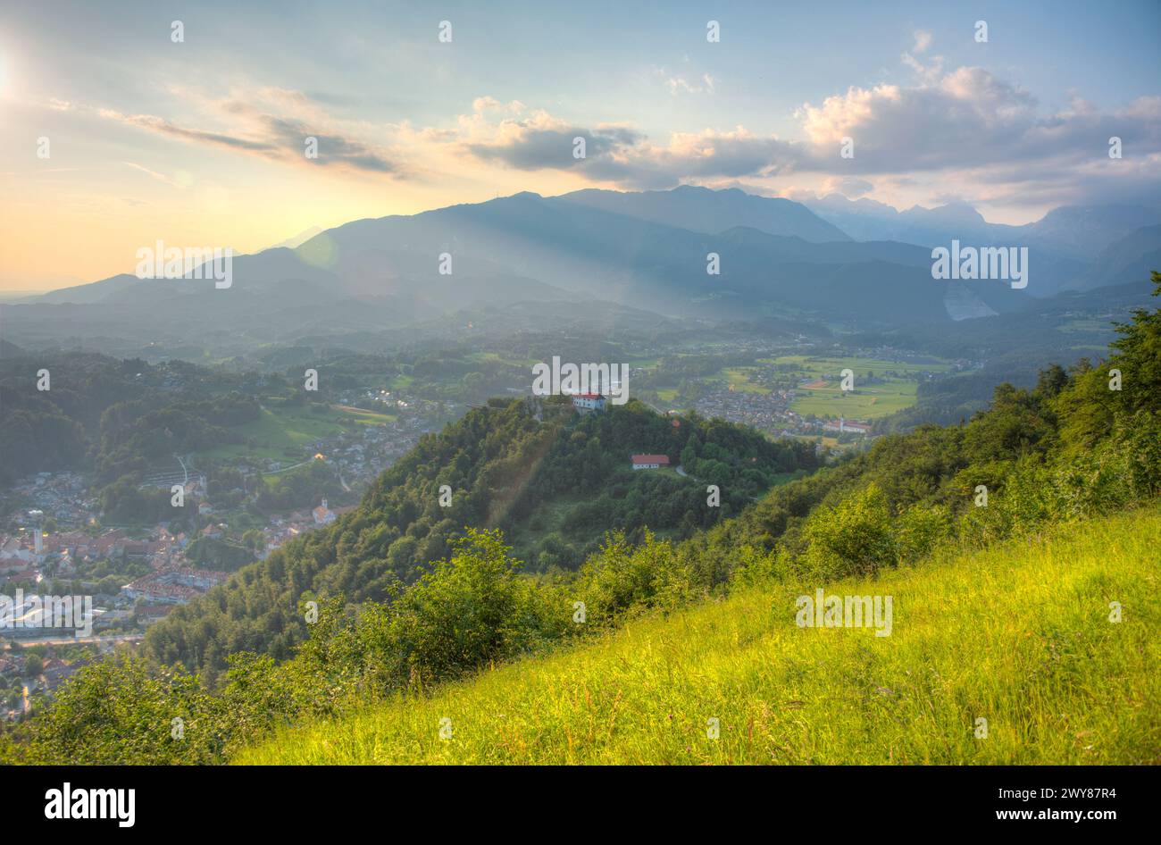 Panorama of Stari grad nad Kamnikom castle in Slovenia Stock Photo - Alamy