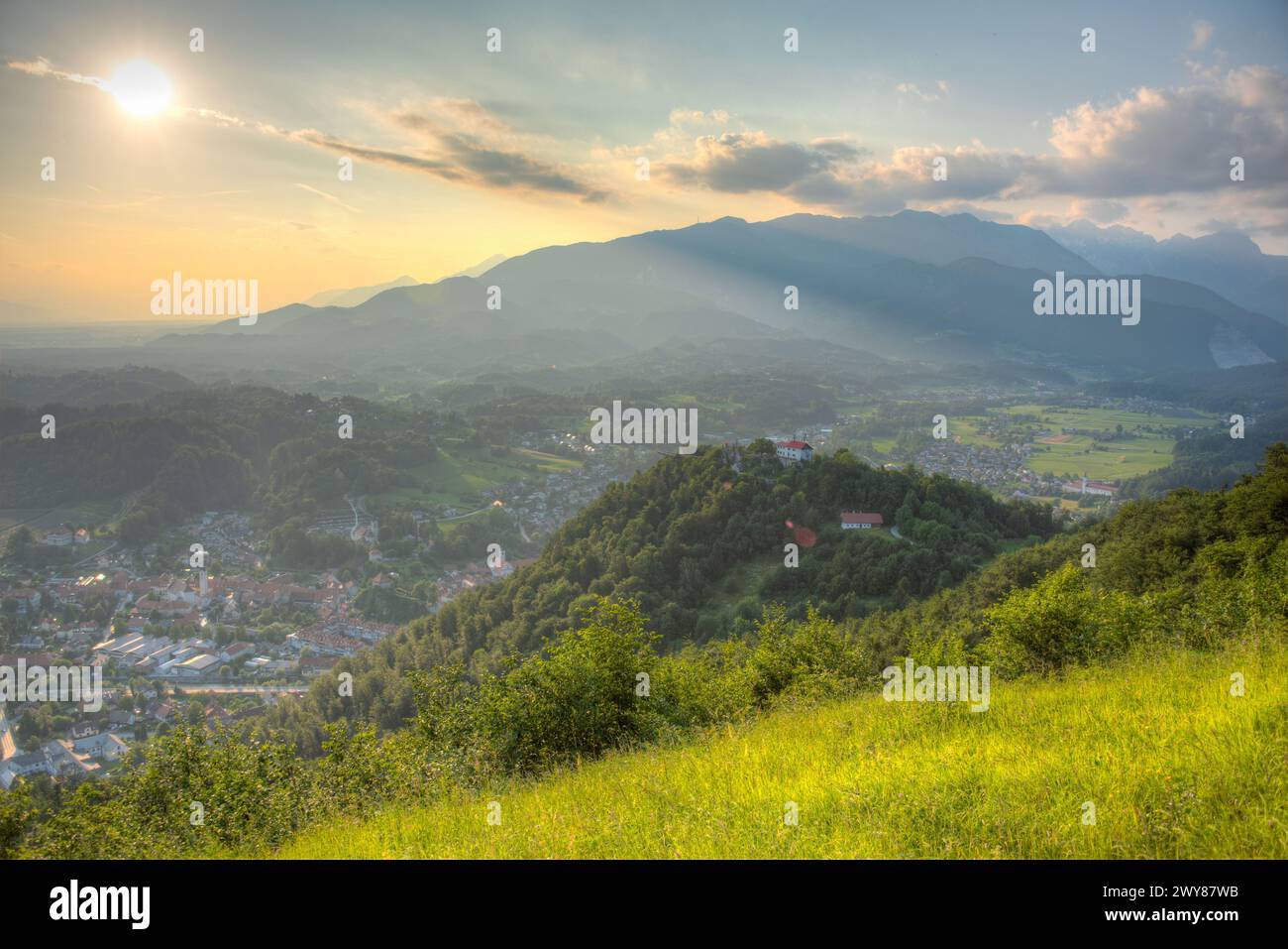 Panorama of Stari grad nad Kamnikom castle in Slovenia Stock Photo - Alamy