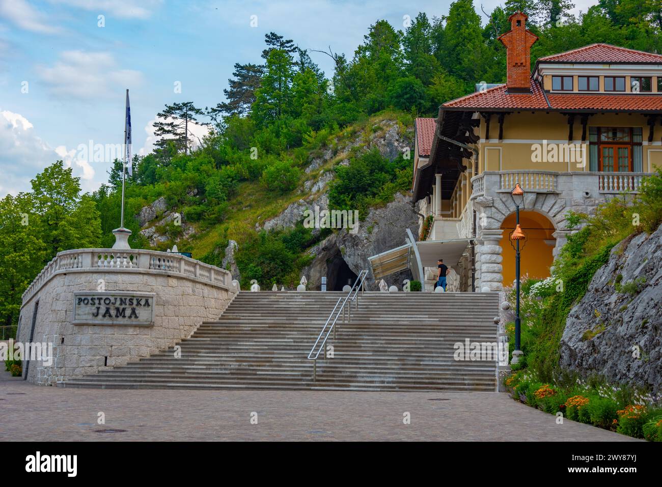 Entrance to Postojna cave in Slovenia Stock Photo - Alamy