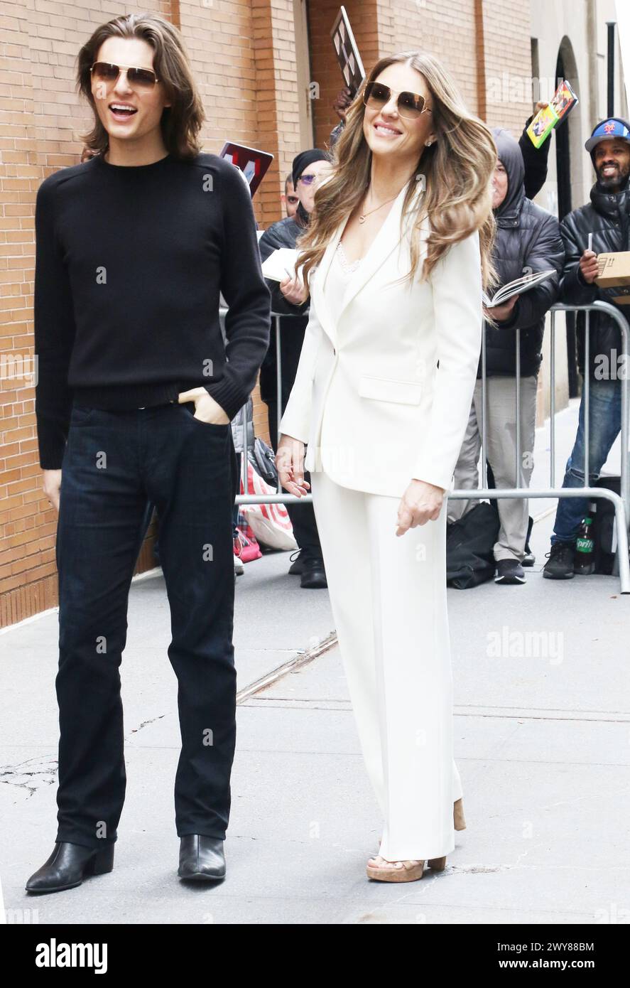 April 04, 2024 Damian Hurley and Elizabeth Hurley on The View to talk ...