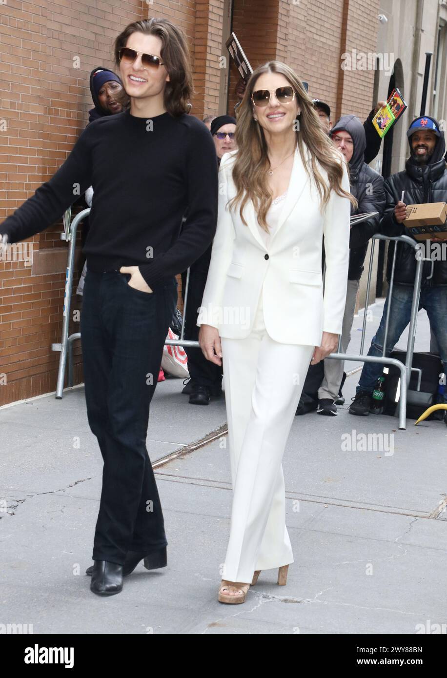 April 04, 2024 Damian Hurley and Elizabeth Hurley on The View to talk ...