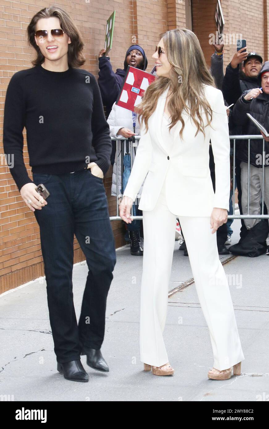 April 04, 2024 Damian Hurley and Elizabeth Hurley on The View to talk ...