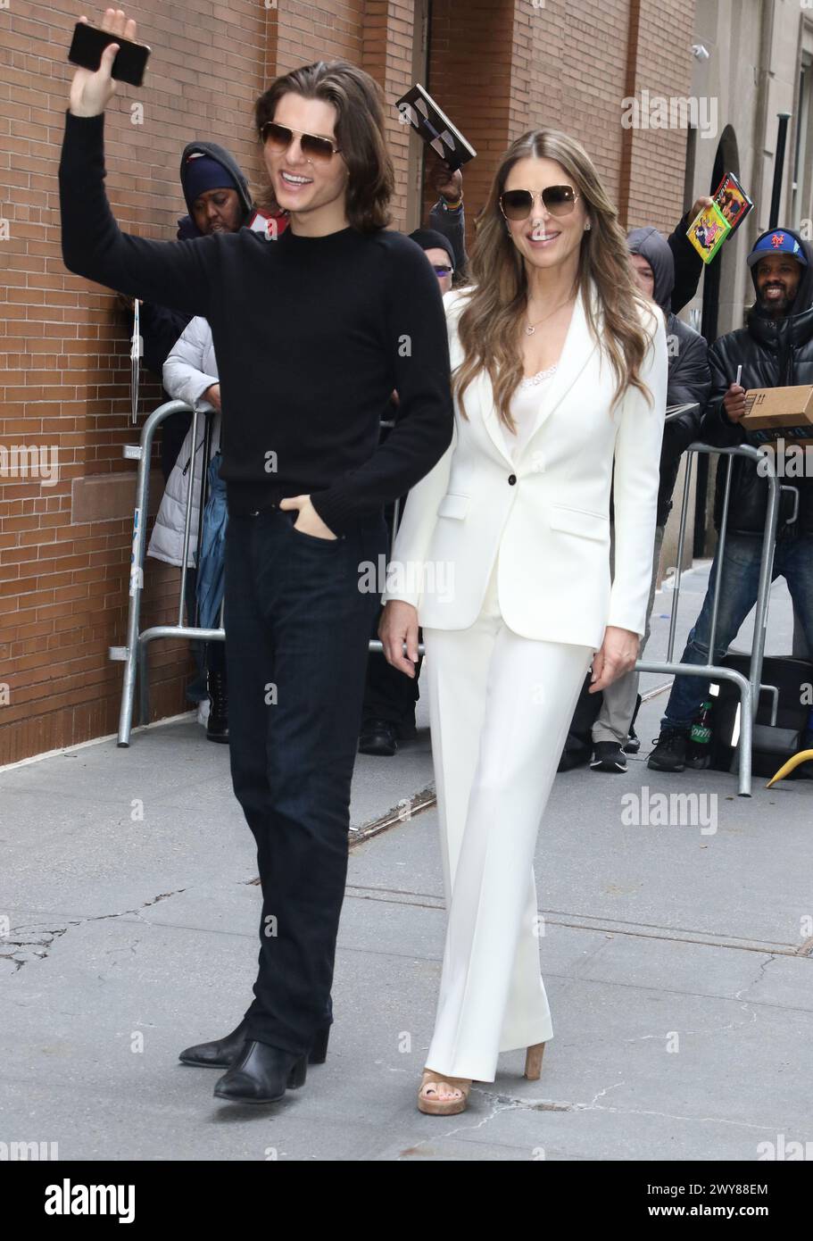 April 04, 2024 Damian Hurley and Elizabeth Hurley on The View to talk ...