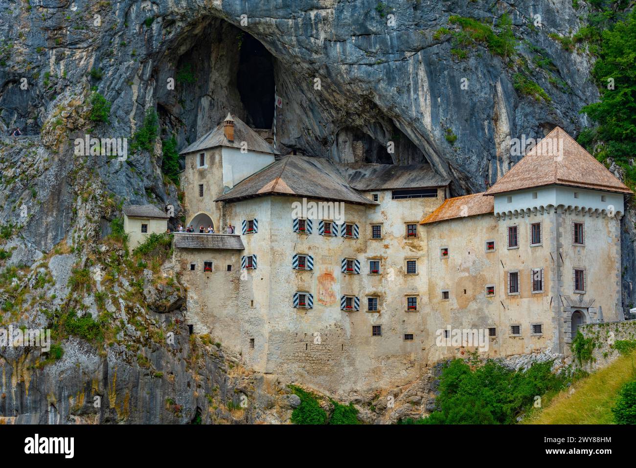 View of Predjama castle in Slovenia Stock Photo - Alamy