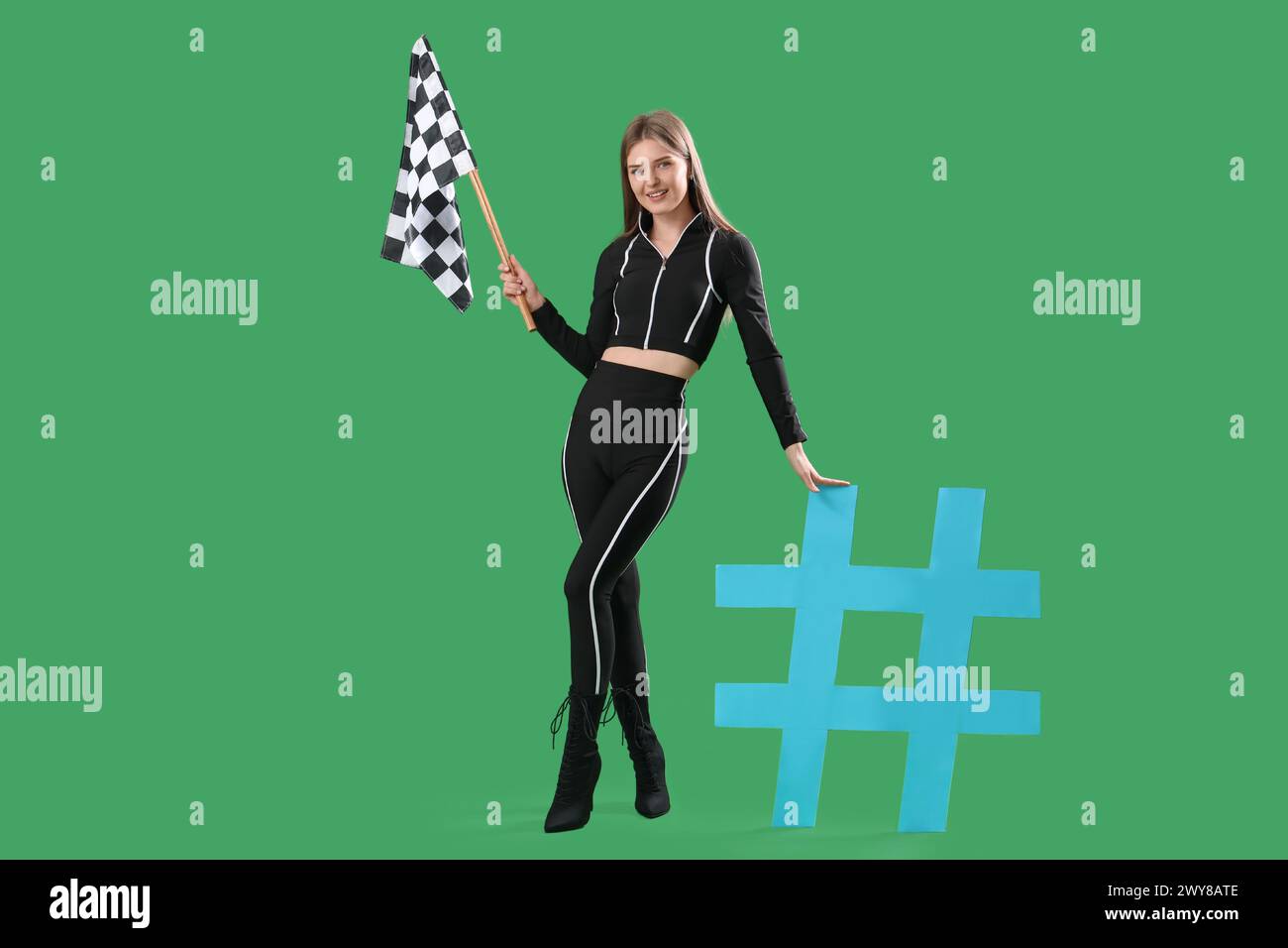 Grid girl flag hi-res stock photography and images - Alamy