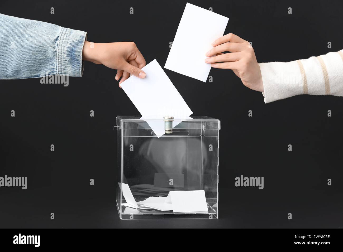 Ballot box women hand hi-res stock photography and images - Alamy