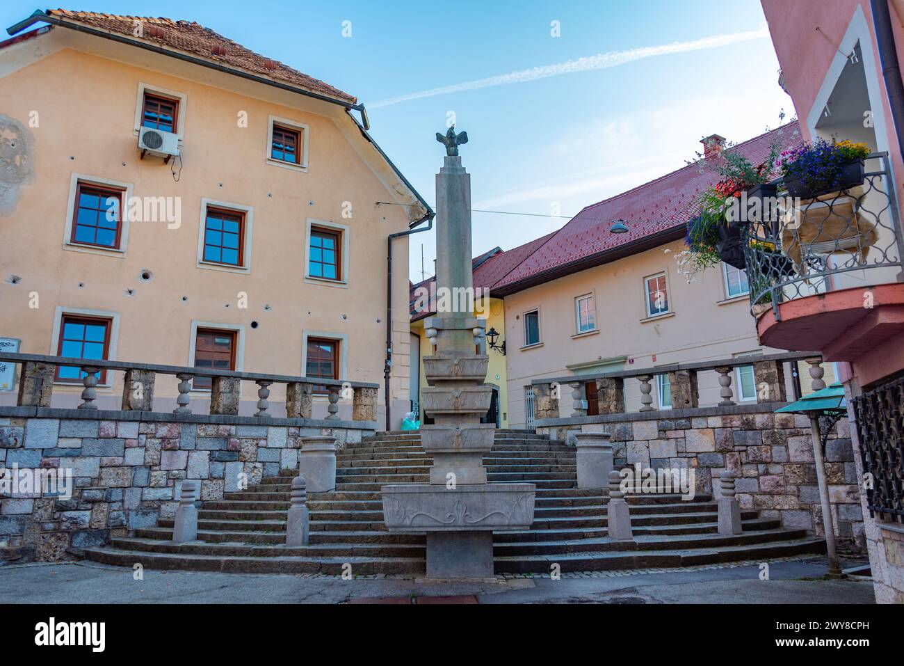 Plecnik staircase and arcades in Kranj, Slovenia Stock Photo - Alamy