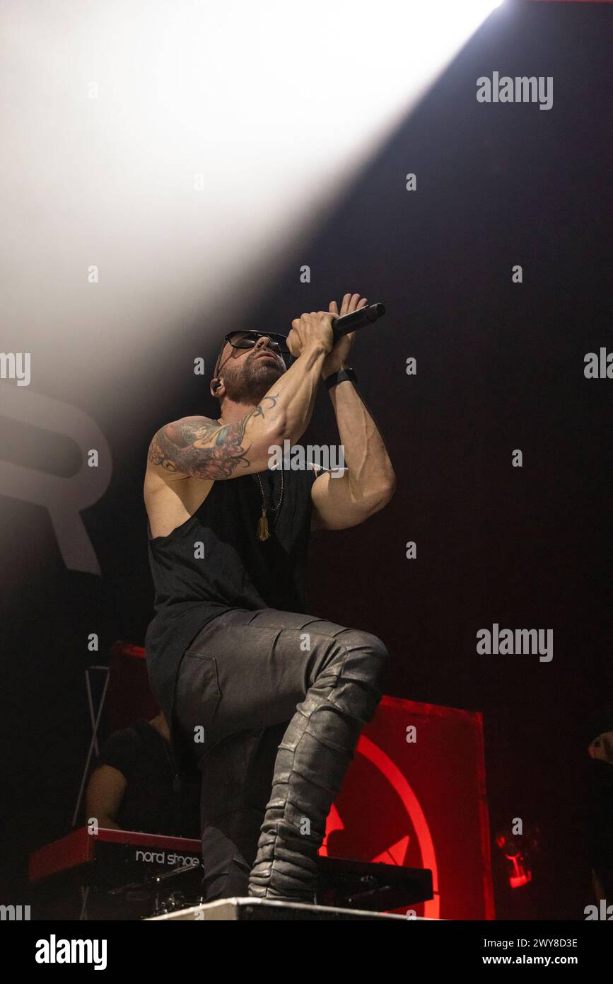 Madison, USA. 03rd Apr, 2024. Chris Daughtry of Daughtry at The Sylvee ...