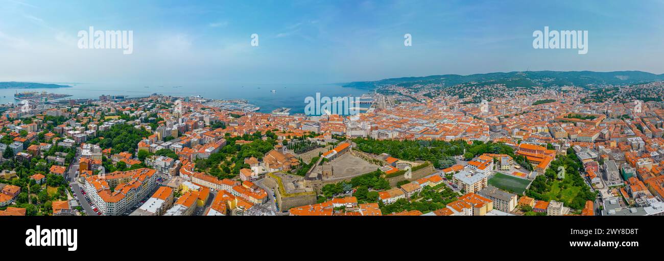 Panorama view of Italian town Trieste Stock Photo - Alamy