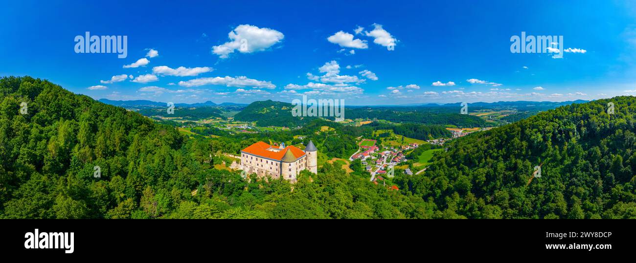 Aerial view of Podcetrtek castle in Slovenia Stock Photo - Alamy