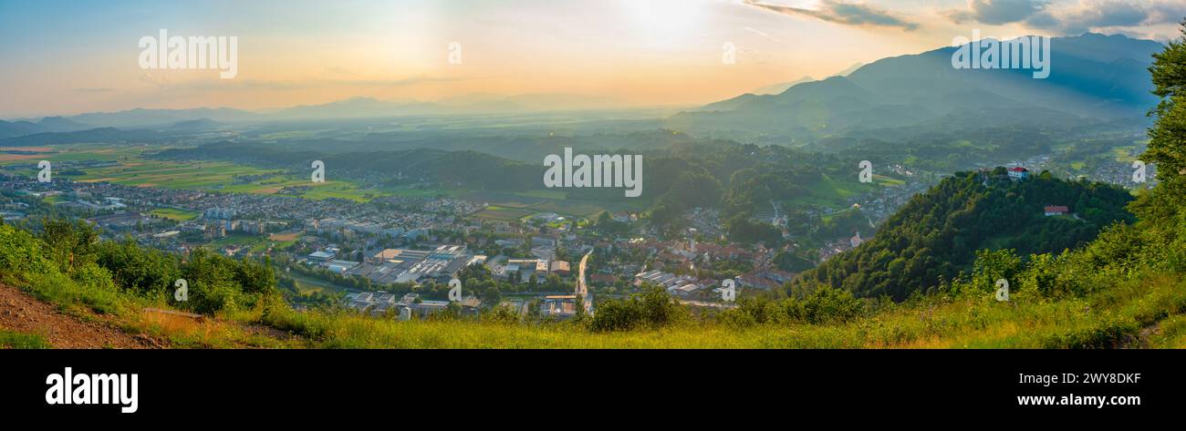Panorama of Stari grad nad Kamnikom castle in Slovenia Stock Photo - Alamy