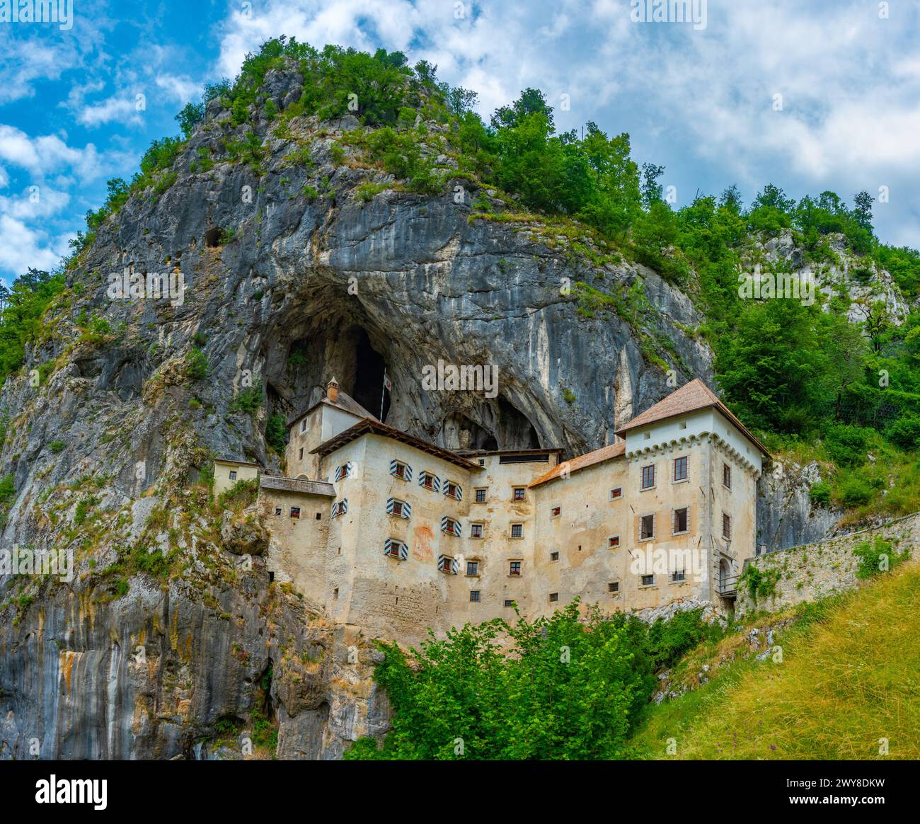 View of Predjama castle in Slovenia Stock Photo - Alamy