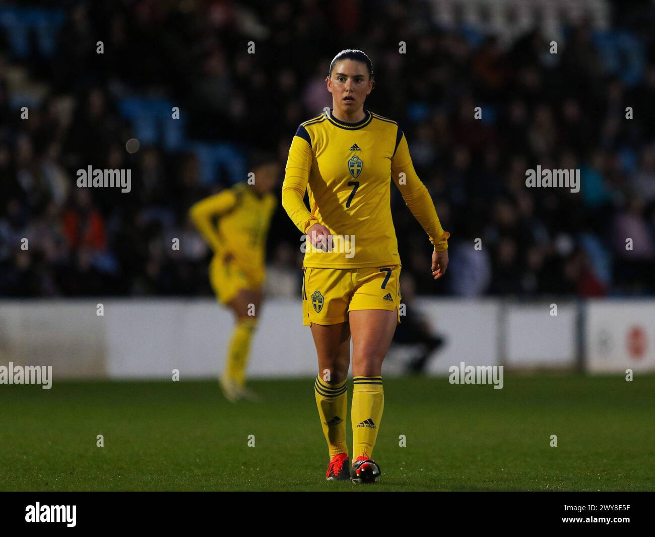 New Bucks Head, England 4th April 2024: Emilia Pelgander (7) for Sweden ...