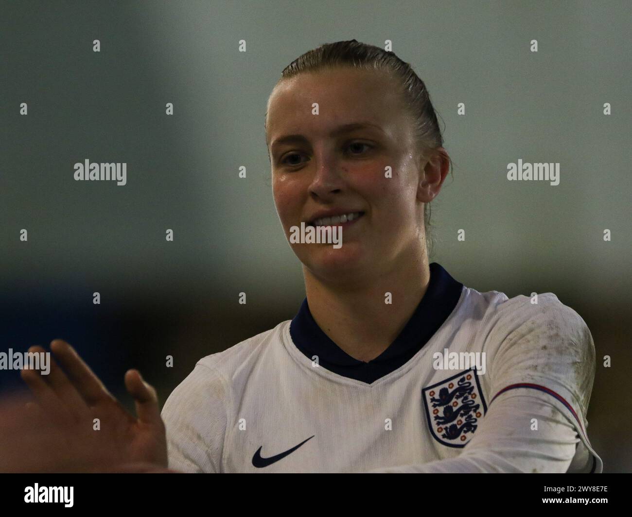 New Bucks Head, UK. 4th Apr, 2024. Aggie Beever Jones (9) forward for ...