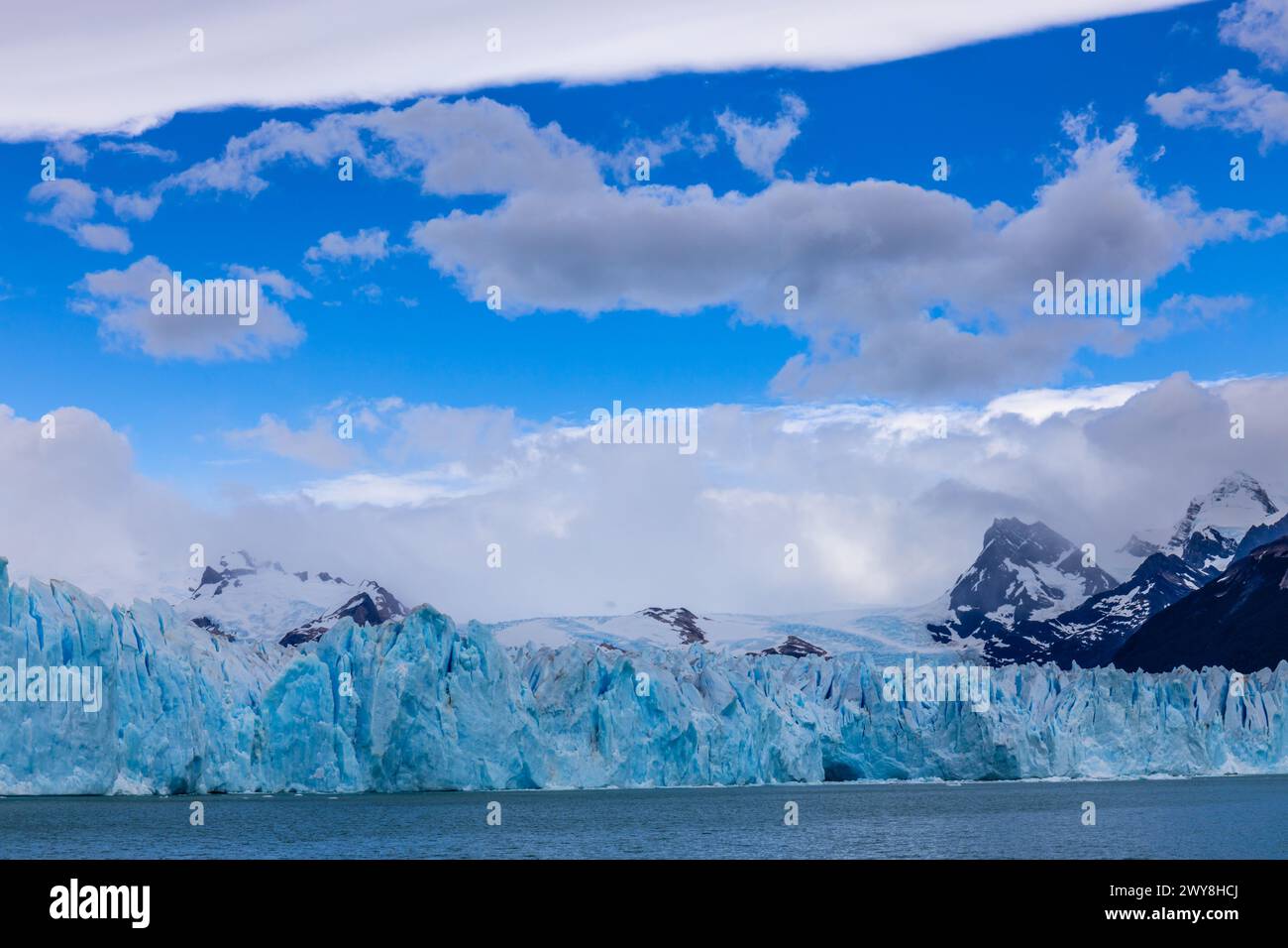 Perito Moreno Glacier blue ice in Argentina, Patagonia. Iceberg and ice ...