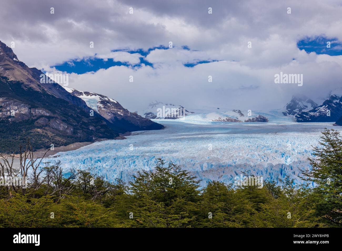 Perito Moreno Glacier blue ice in Argentina, Patagonia. Iceberg and ice ...
