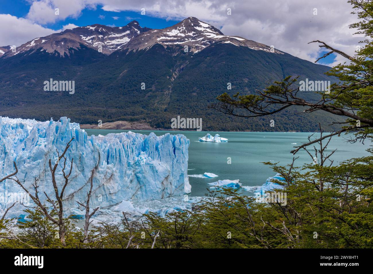 Perito Moreno Glacier blue ice in Argentina, Patagonia. Iceberg and ice ...
