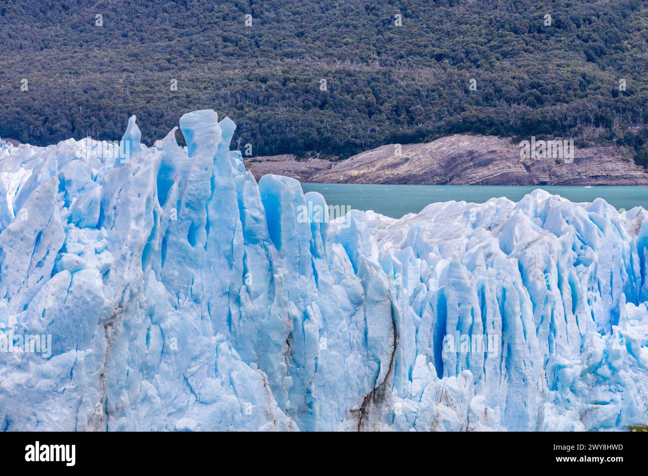 Perito Moreno Glacier blue ice in Argentina, Patagonia. Iceberg and ice ...