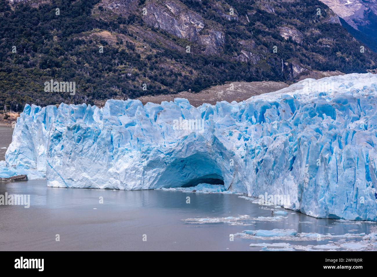 Perito Moreno Glacier blue ice in Argentina, Patagonia. Iceberg and ice ...