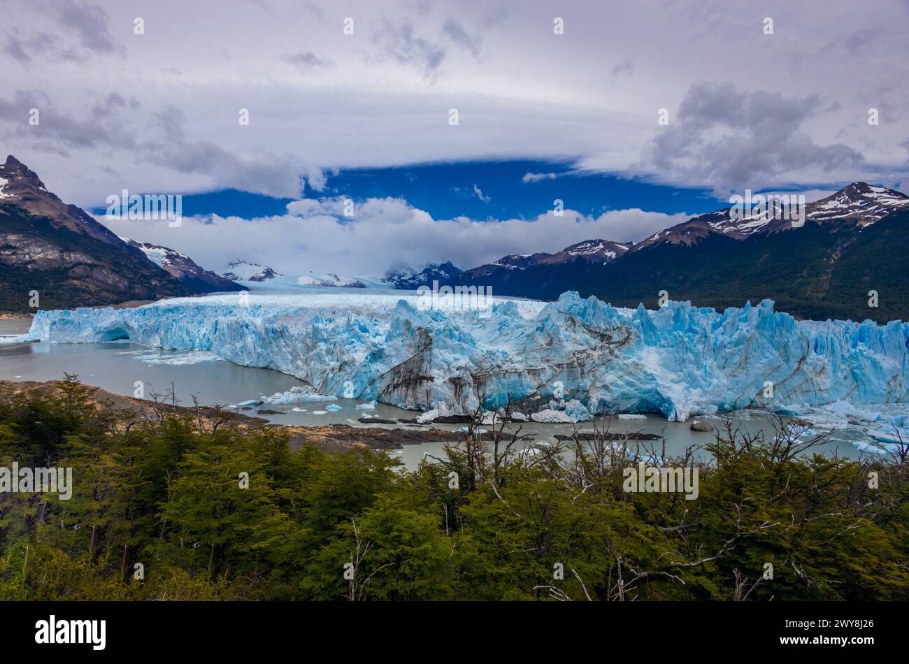 Perito Moreno Glacier blue ice in Argentina, Patagonia. Iceberg and ice ...