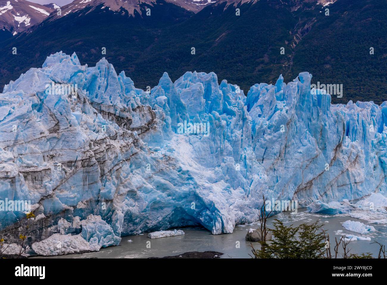 Perito Moreno Glacier blue ice in Argentina, Patagonia. Iceberg and ice ...