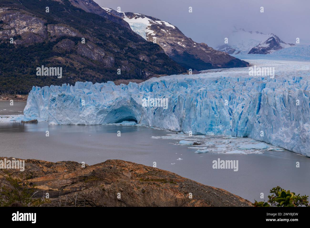 Perito Moreno Glacier blue ice in Argentina, Patagonia. Iceberg and ice ...