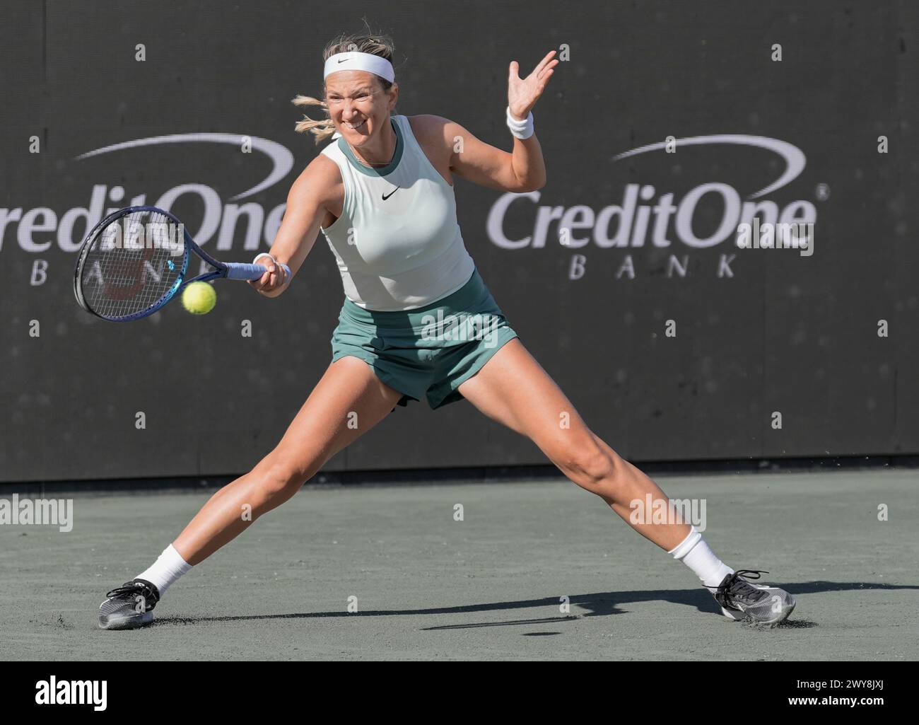 April 4, 2024: Victoria Azarenka (BLR) defeated Taylor Townsend (USA ...