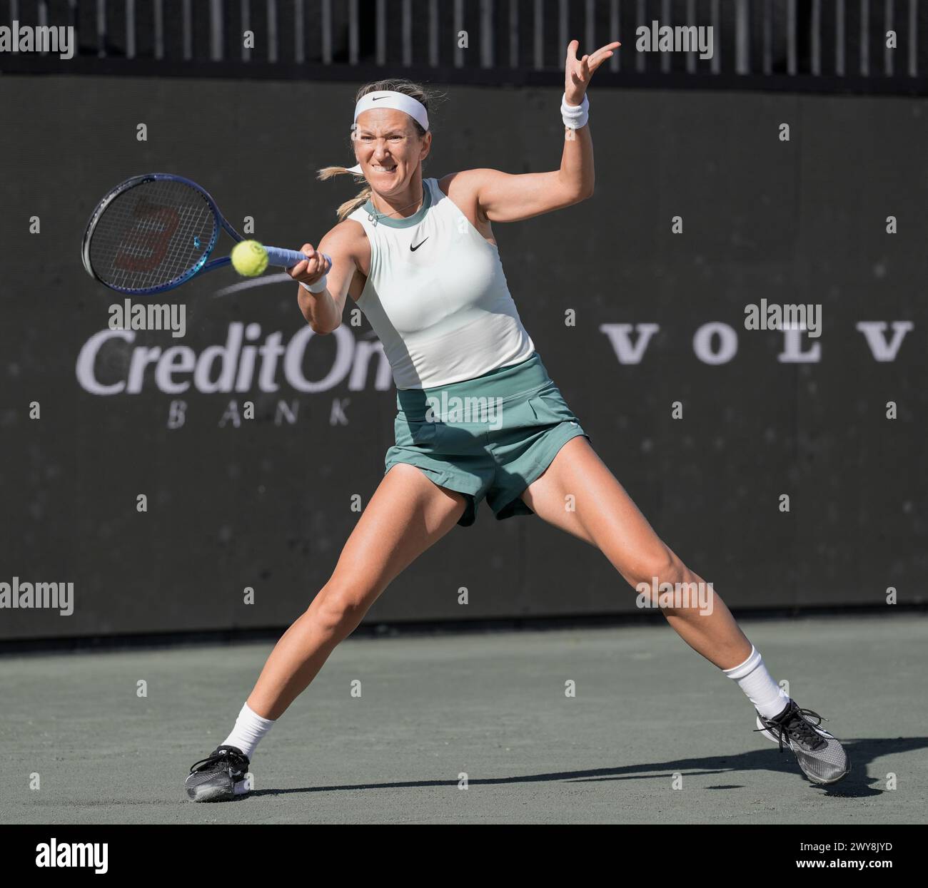 April 4, 2024: Victoria Azarenka (BLR) defeated Taylor Townsend (USA ...