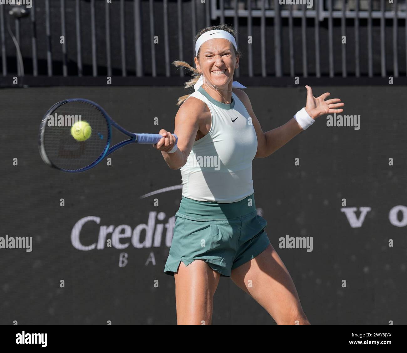 April 4, 2024: Victoria Azarenka (BLR) defeated Taylor Townsend (USA ...