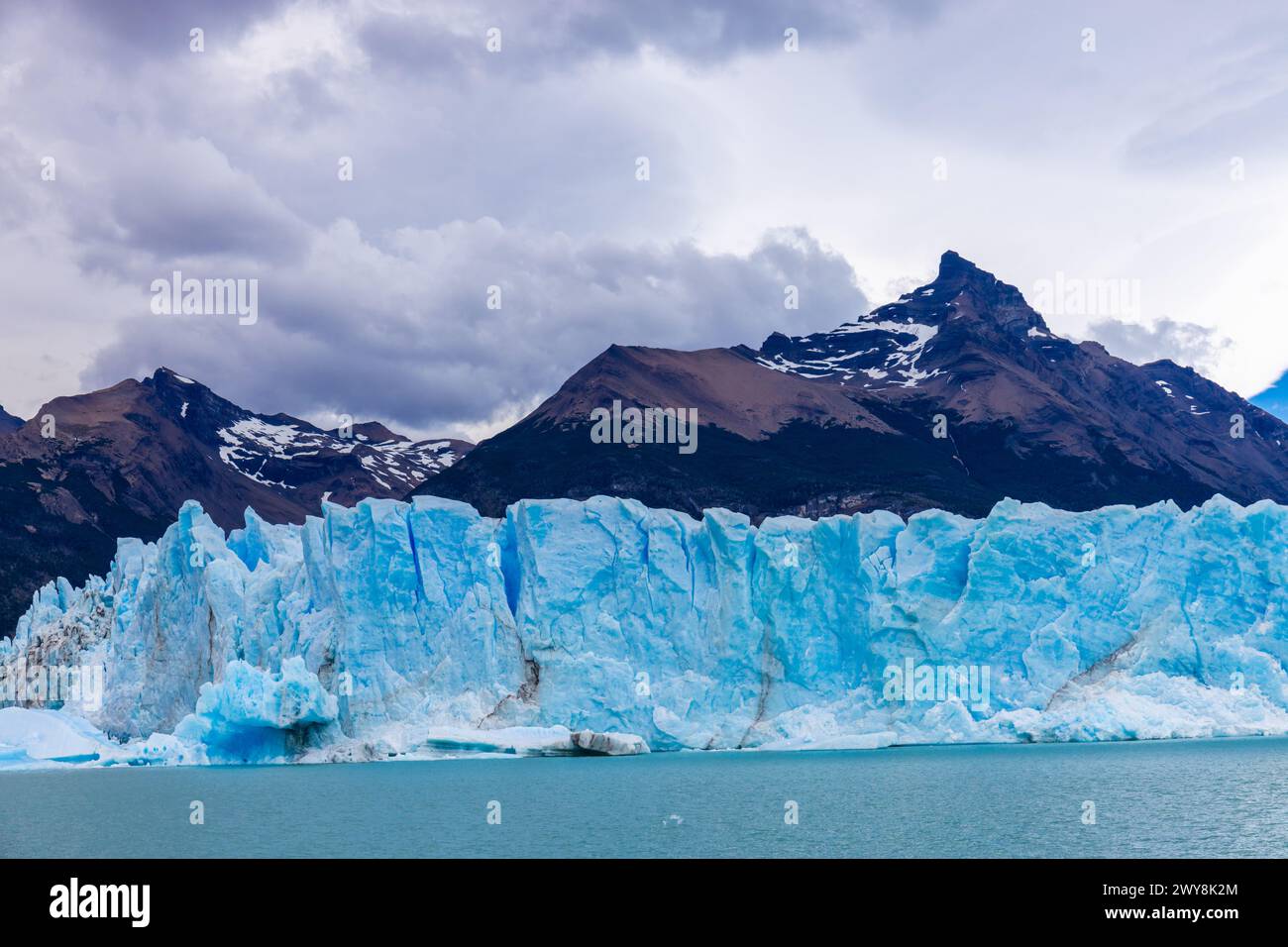 Perito Moreno Glacier blue ice in Argentina, Patagonia. Iceberg and ice ...