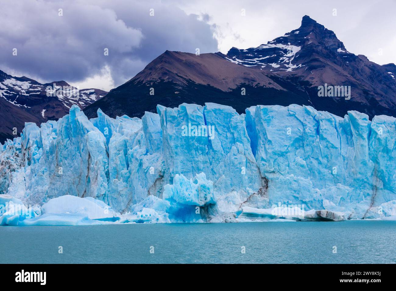 Perito Moreno Glacier blue ice in Argentina, Patagonia. Iceberg and ice ...
