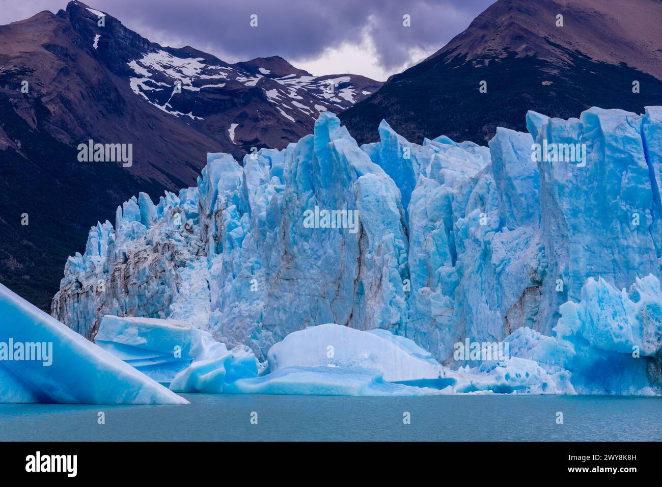 Perito Moreno Glacier blue ice in Argentina, Patagonia. Iceberg and ice ...