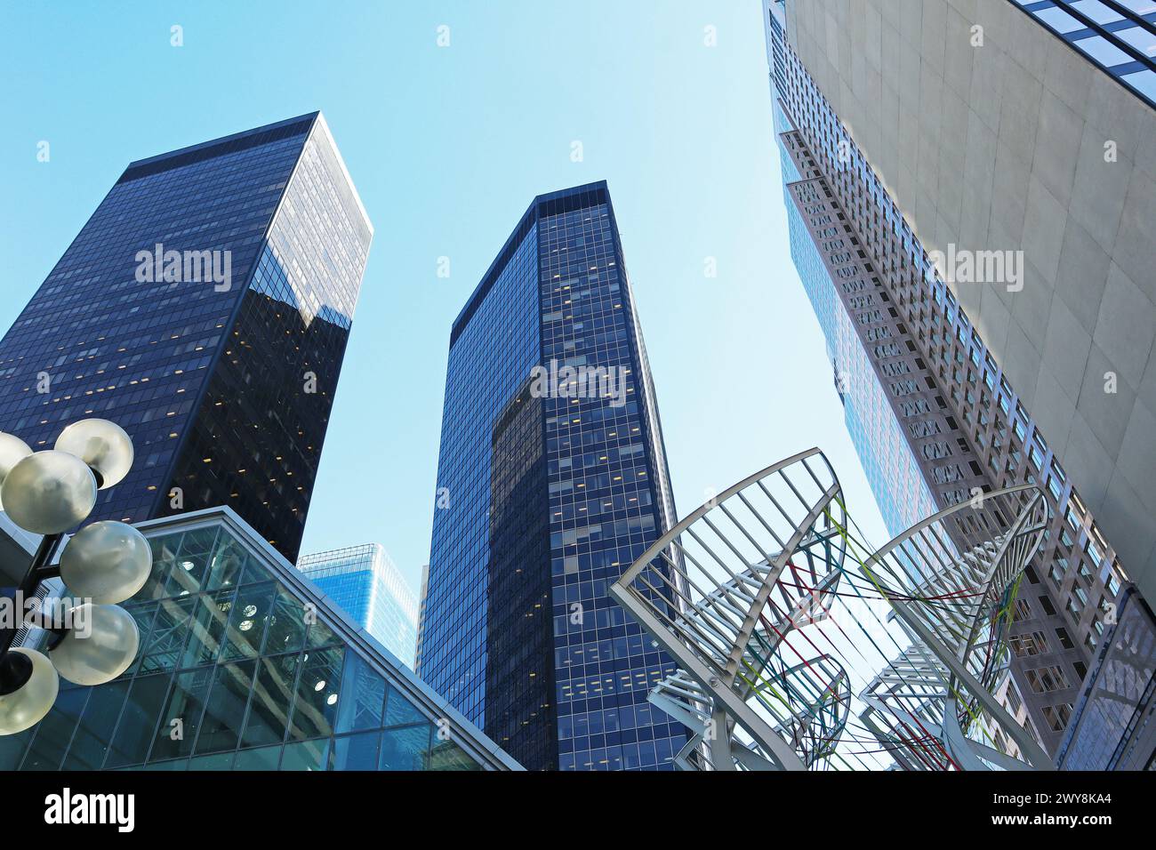 Modern architecture of the central pedestrian street in Downtown ...