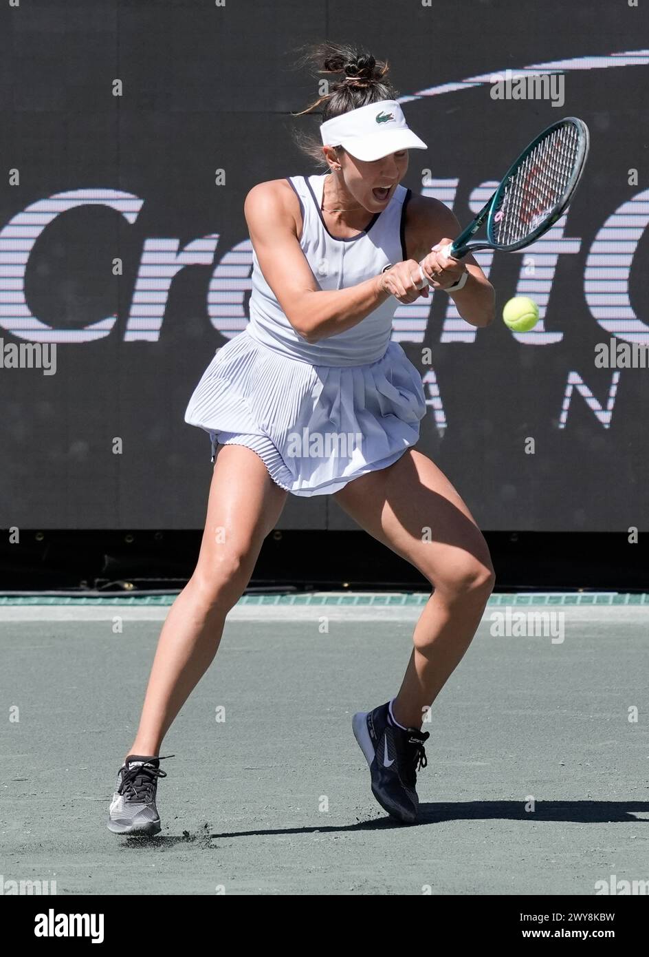 April 4, 2024: Jaqueline Cristian (ROU) defeated Emma Navarro (USA) at ...